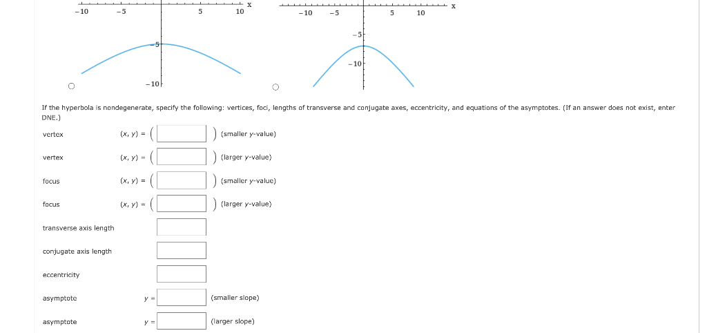 Solved Graph the hyperbola. 25y2 - 49x2 - 1225 у 100 100 50 | Chegg.com