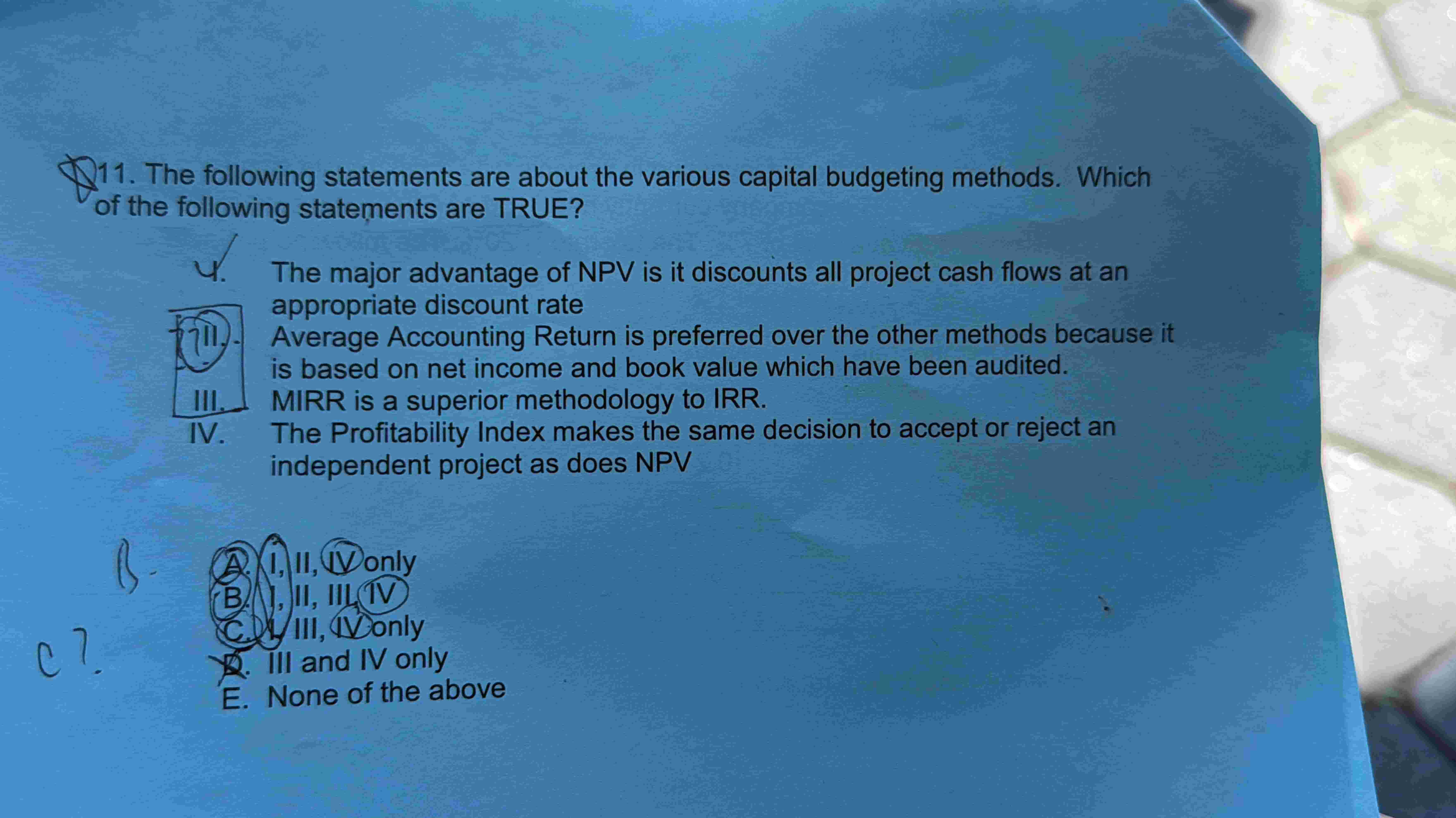 11. ﻿The following statements are about the various | Chegg.com