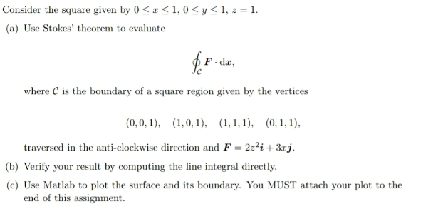Solved Consider the square given by 0