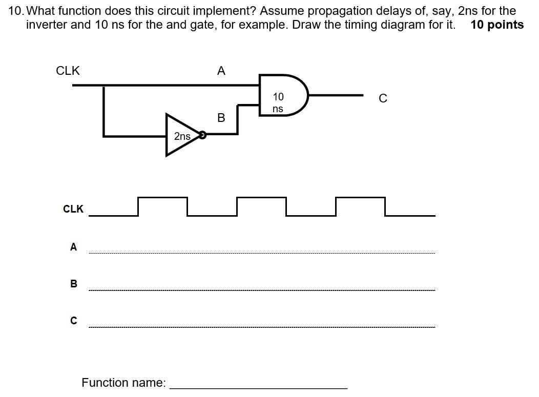 Solved 10. What function does this circuit implement? Assume | Chegg.com