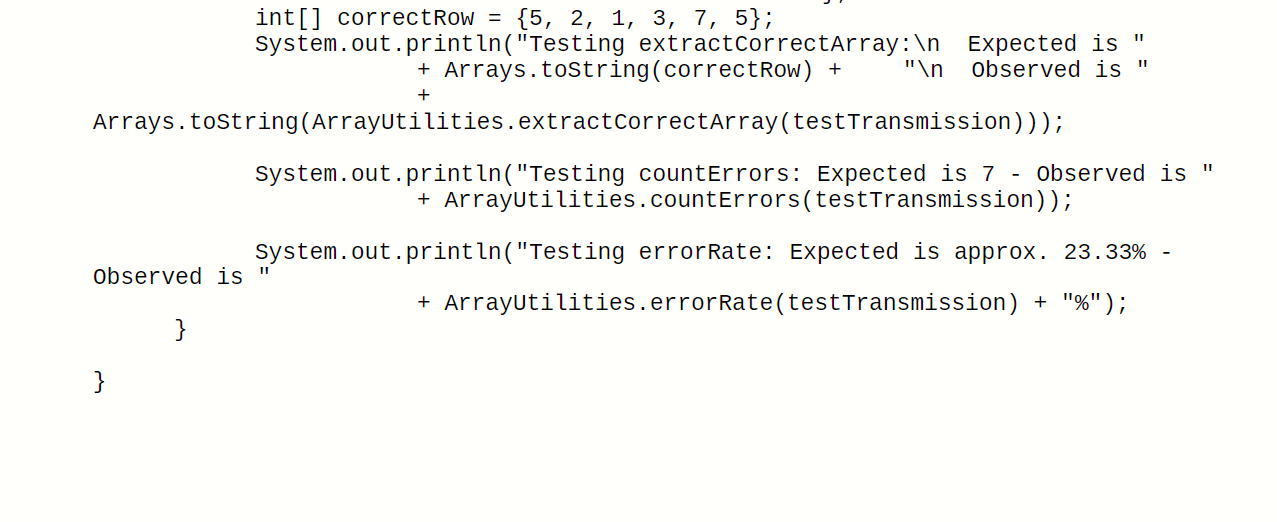 Solved ArrayUtilities class | Chegg.com