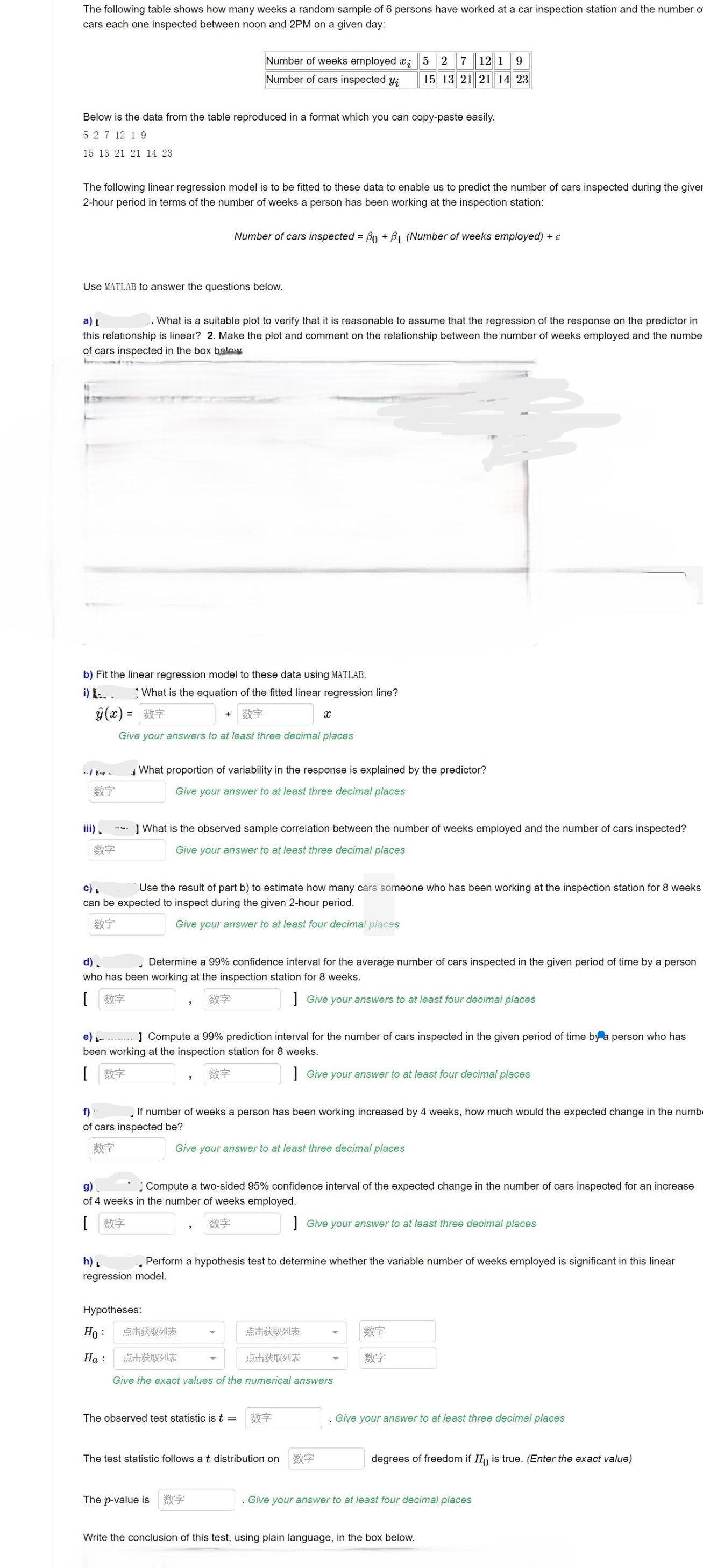 Solved The following table shows how many weeks a random | Chegg.com