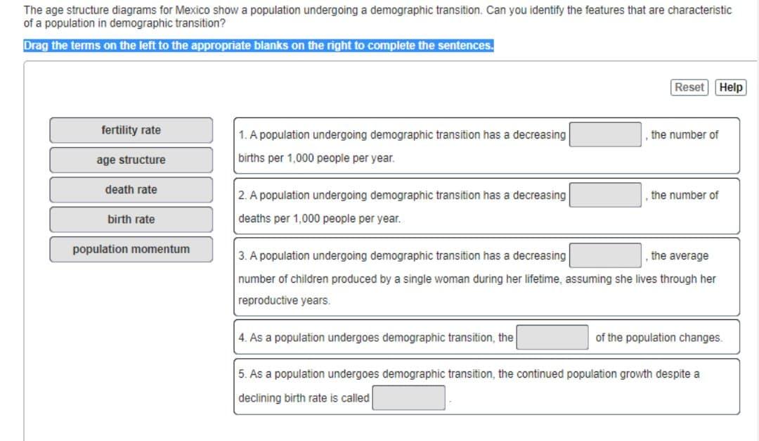 Solved The age structure diagrams for Mexico show a | Chegg.com