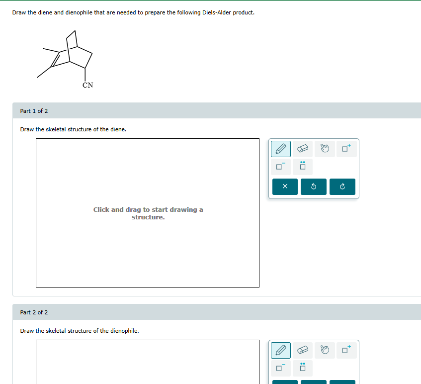 Solved Draw the diene and dienophile that are needed to | Chegg.com