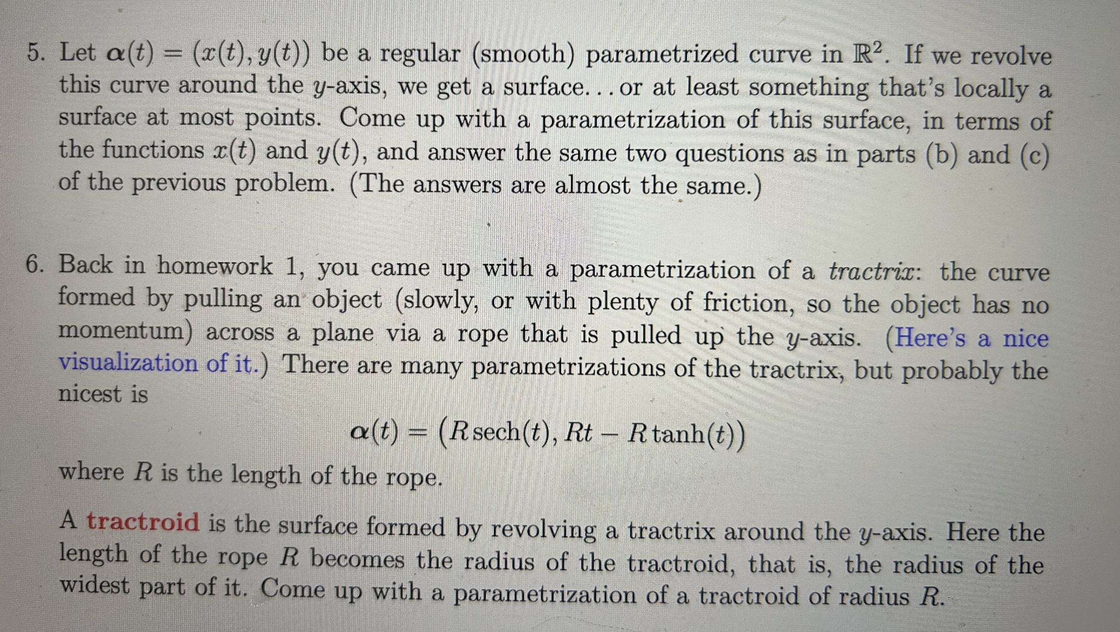 Solved 5. Let α(t)=(x(t),y(t)) be a regular (smooth) | Chegg.com