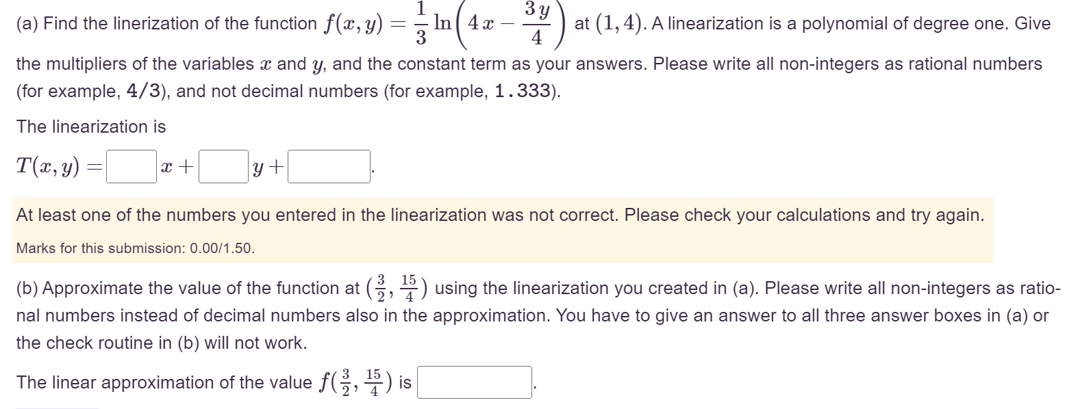 Solved (a) ﻿Find the linerization of the function | Chegg.com