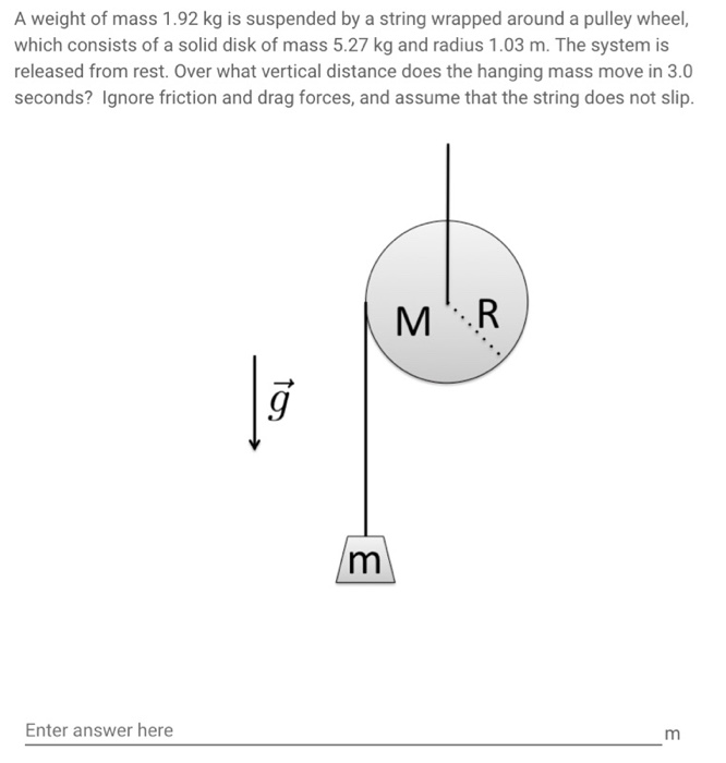 Solved A weight of mass 1.92 kg is suspended by a string | Chegg.com