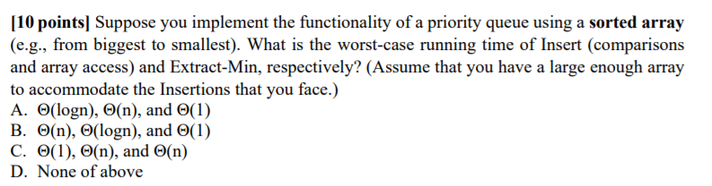Solved [10 points] Suppose you implement the functionality | Chegg.com