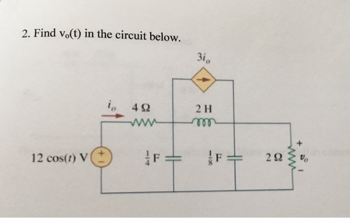 Solved Find v_0(t) in the circuit below. | Chegg.com