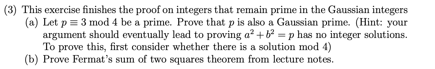 Solved 3) This exercise finishes the proof on integers that | Chegg.com