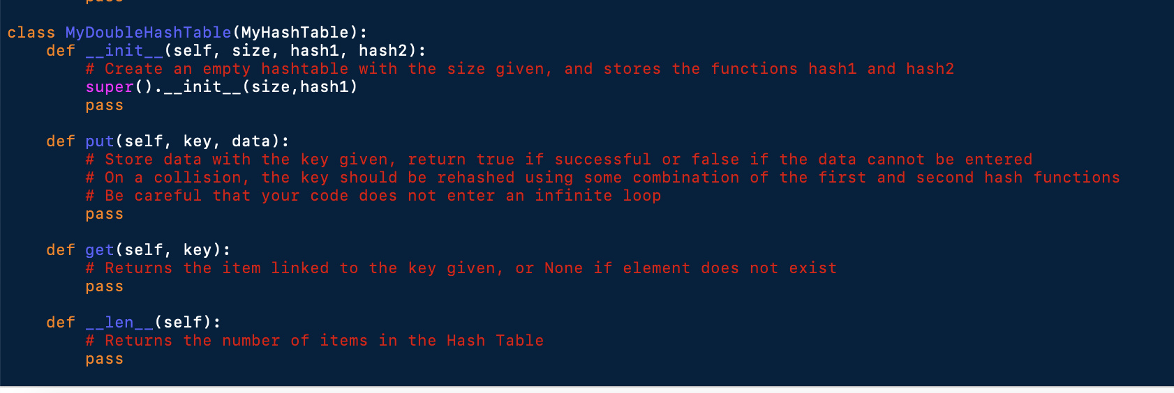 Given: You are given a Python Class template. In this | Chegg.com