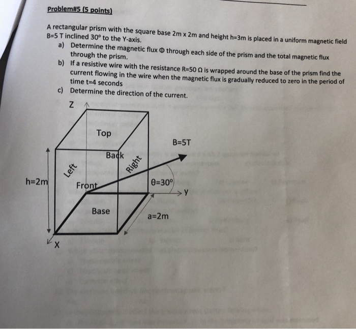 Solved Problem's (5 points) A rectangular prism with the | Chegg.com