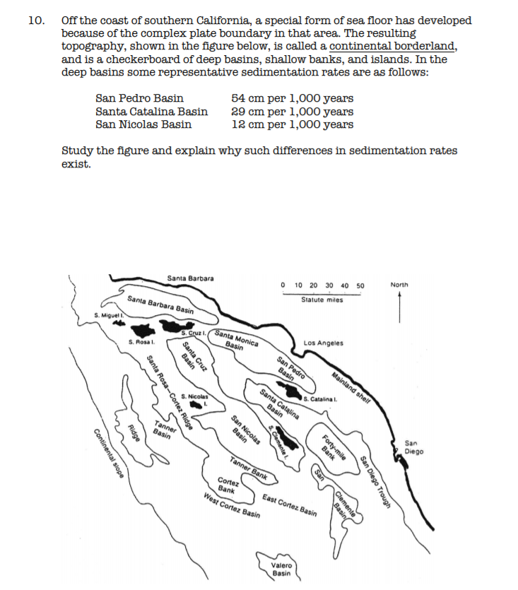 Solved 9. Red clay on the deep-sea floor accumulates at an | Chegg.com