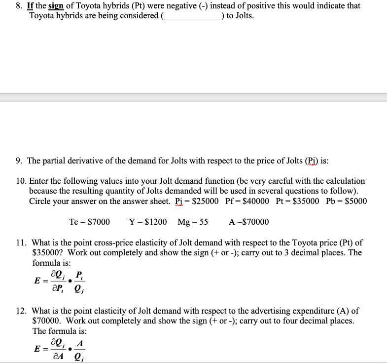 Solved The multivariate demand function (below) is needed | Chegg.com