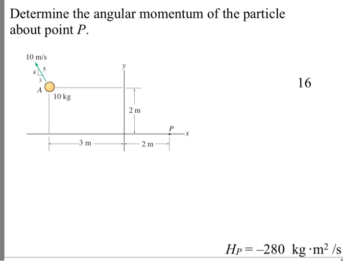 Solved Determine the angular momentum of the particle about | Chegg.com