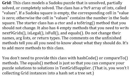 Grid.java package sudoku; import java.util.*; public | Chegg.com