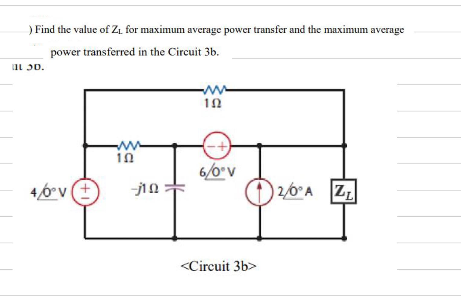 Solved ) Find the value of ZL for maximum average power | Chegg.com