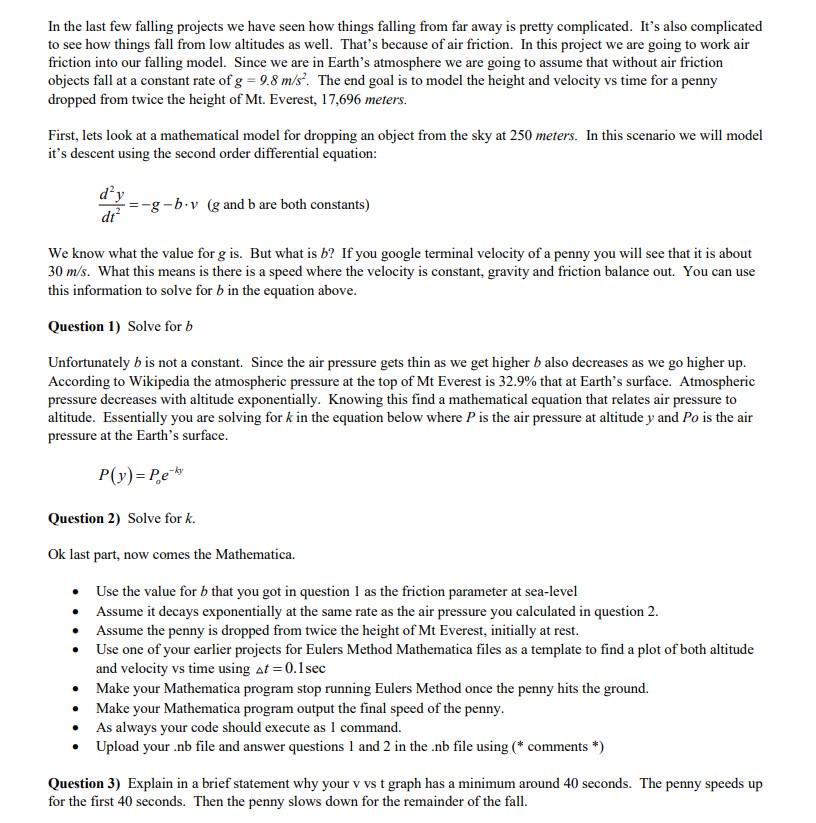 Solved In the last few falling projects we have seen how | Chegg.com