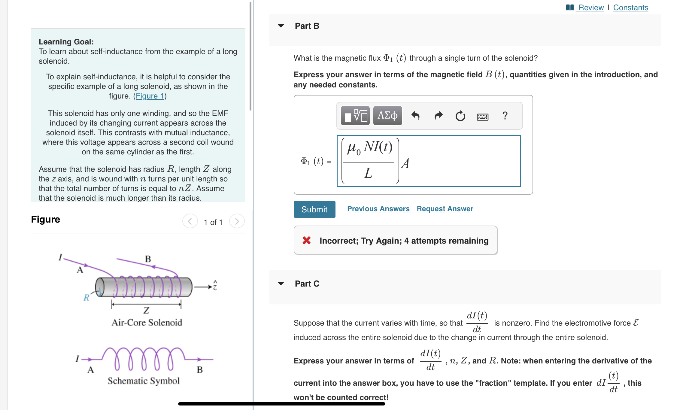 Learning Goal: To learn about self-inductance from | Chegg.com