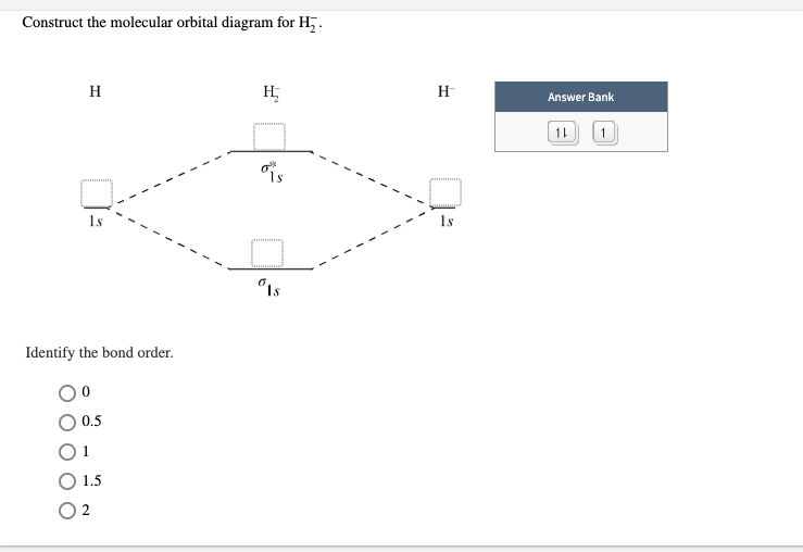Solved Construct the molecular orbital diagram for H7. Hy | Chegg.com