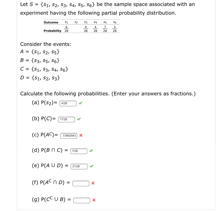 Solved Let S s1, S2, S3, S4, S5, s6 be the sample space | Chegg.com