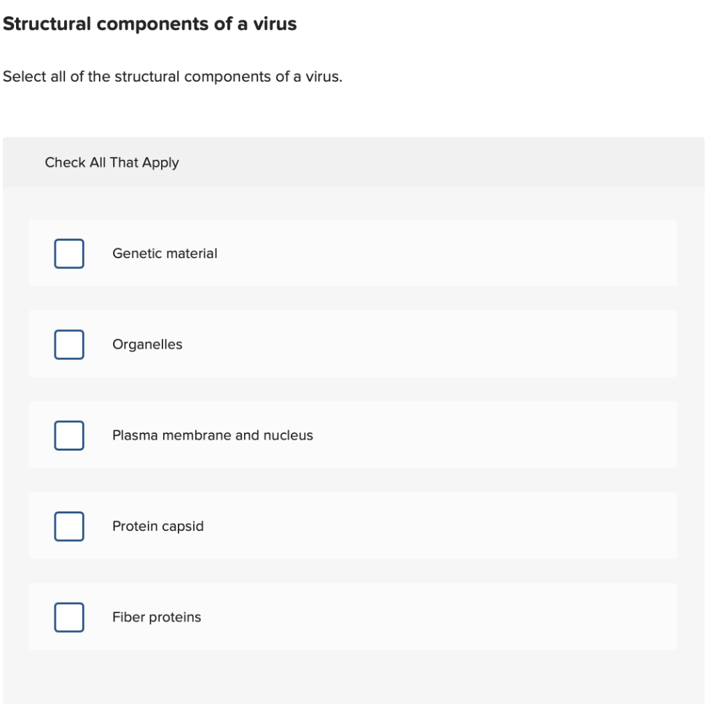 Solved Select all of the structural components of a | Chegg.com