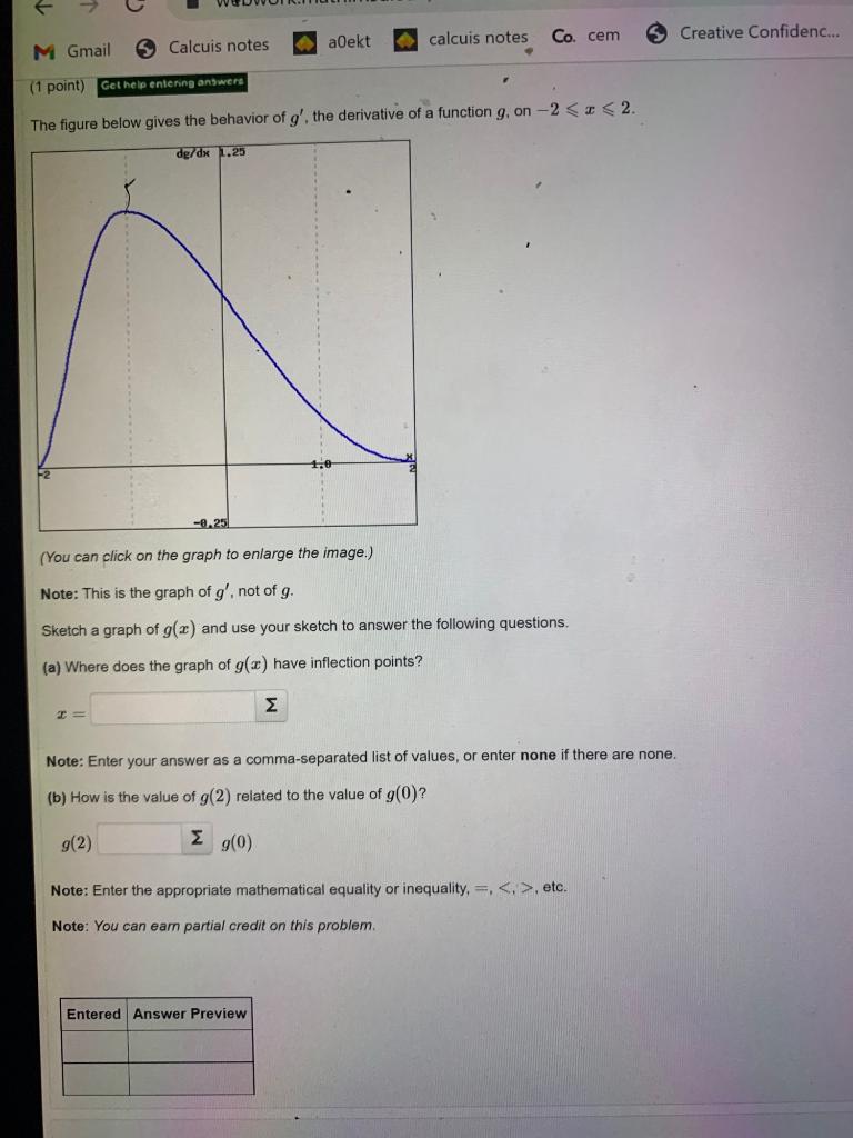 Solved (1 point) Cethelp entering answere The figure below | Chegg.com