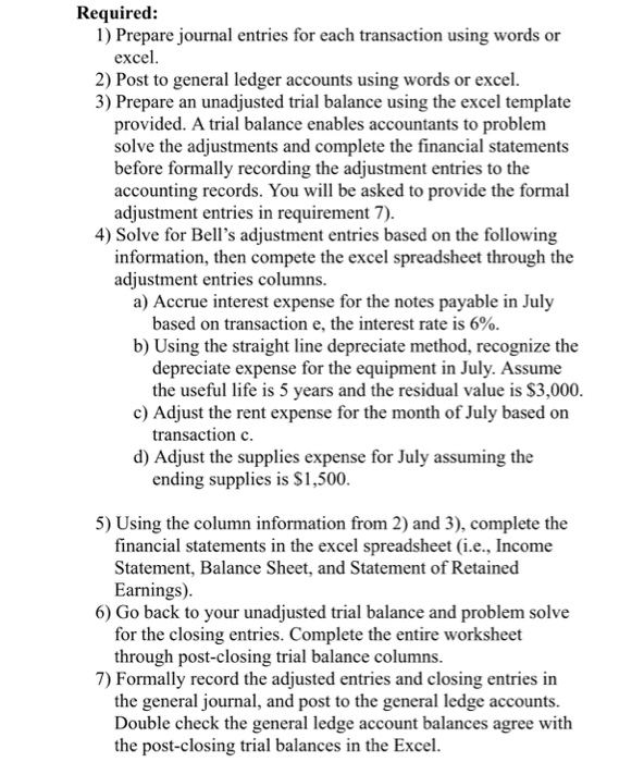 Solved Need journal entries, trial balance (unadjusted, | Chegg.com
