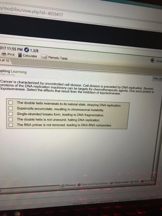 Solved Cancer is characterized by uncontrolled cell | Chegg.com