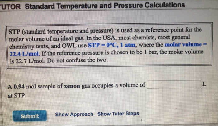 Standard Temperature And Pressure