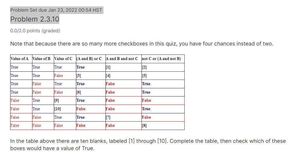 Solved Problem Set due Jan 23, 2022 00:54 HST Problem 2.3.10 | Chegg.com