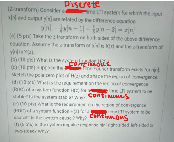 Solved x[n] and output y[n] are related by the difference | Chegg.com