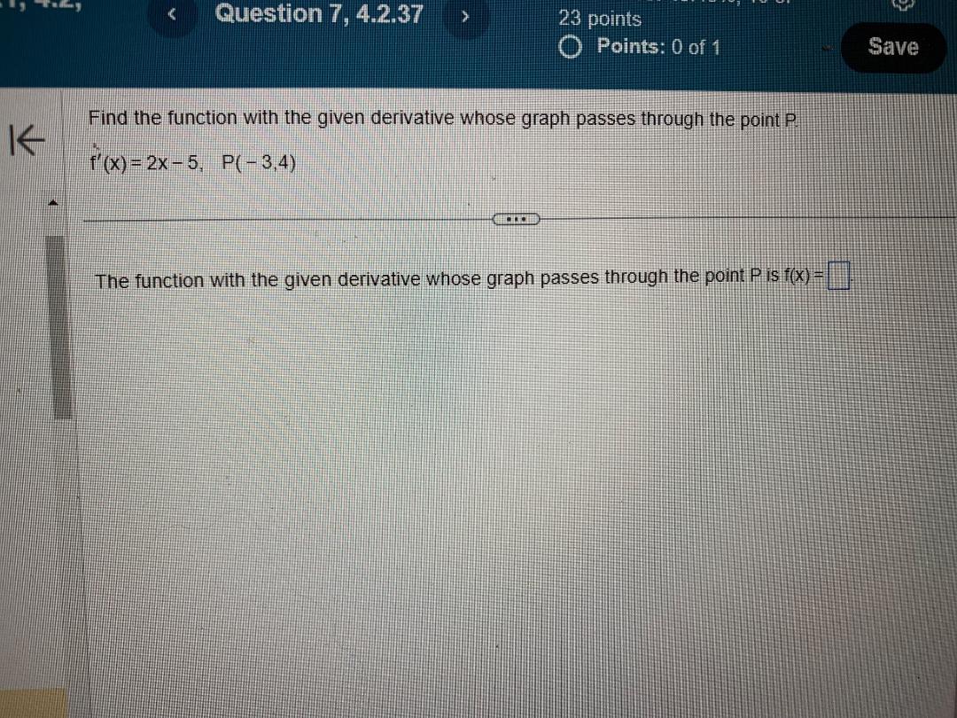 Solved Find the function with the given derivative whose | Chegg.com