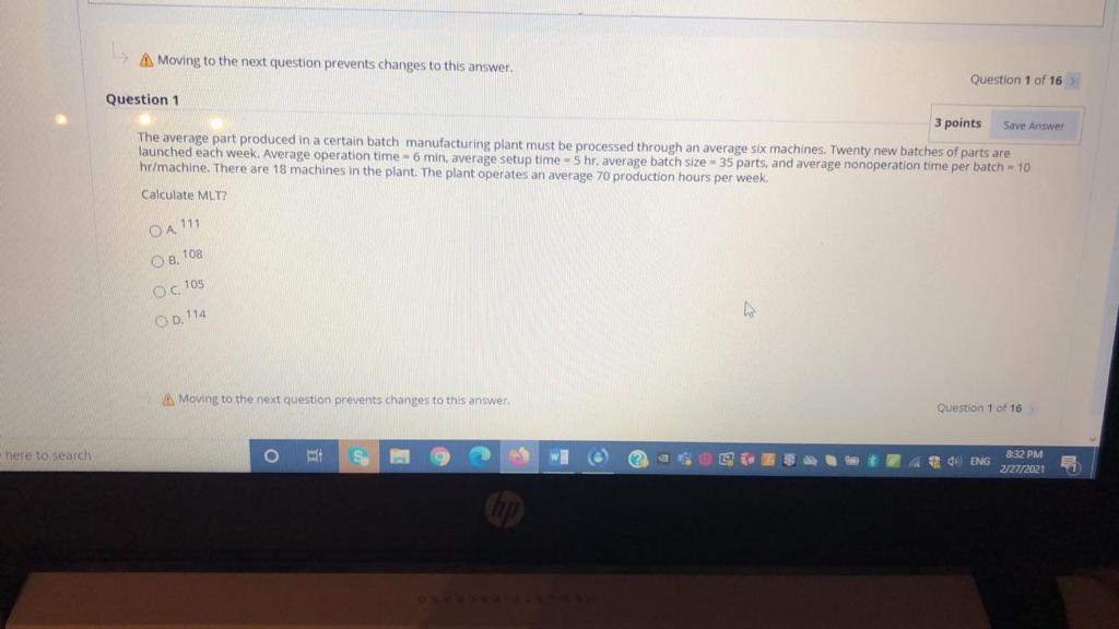 Solved Moving to the next question prevents changes to this | Chegg.com