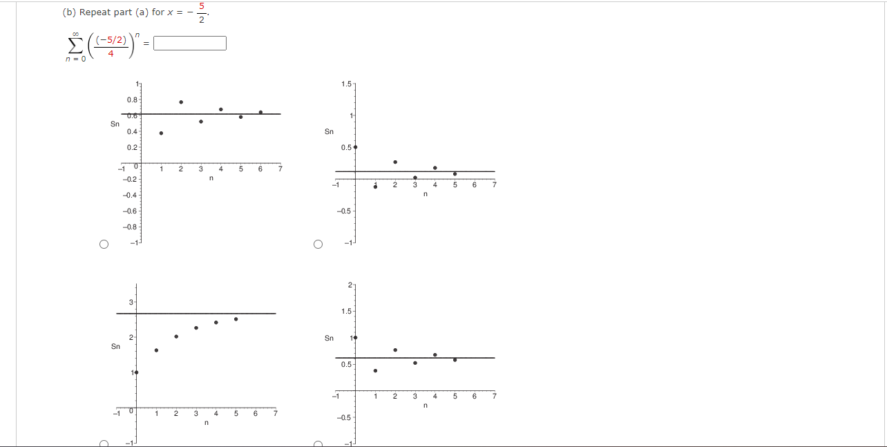 Solved The interval of convergence of the geometric series | Chegg.com