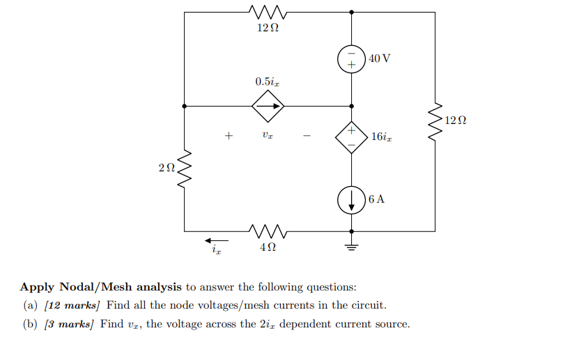 Solved Apply Nodal to answer the question:1.Find all the | Chegg.com