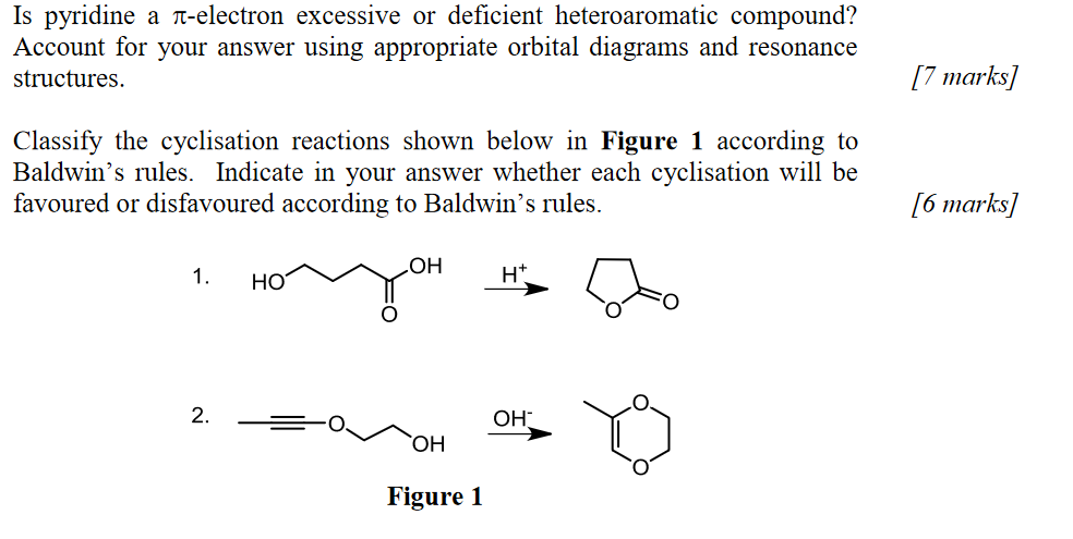 Solved Is pyridine a n-electron excessive or deficient | Chegg.com
