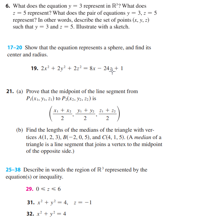 Solved 6. What does the equation y = 3 represent in R?? What | Chegg.com