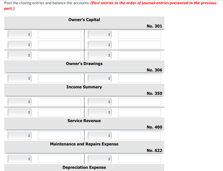The completed financial statement columns of the | Chegg.com