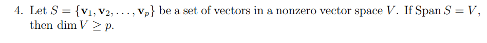 Solved 4. Let S={v1,v2,…,vp} be a set of vectors in a | Chegg.com