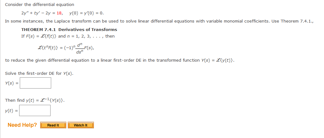 Solved Consider the differential equation 2y" + ty' - 2y = | Chegg.com