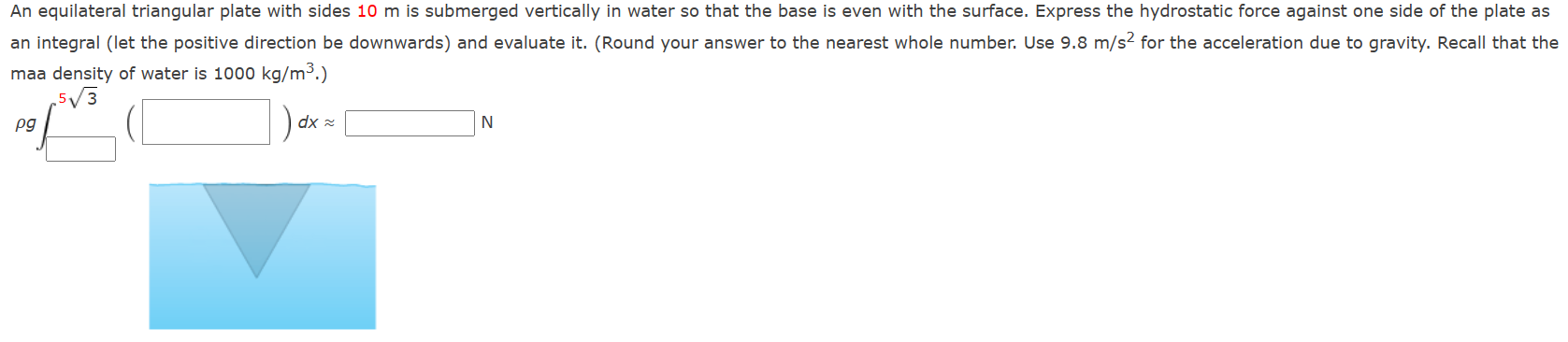 Solved An equilateral triangular plate with sides 10 m is | Chegg.com