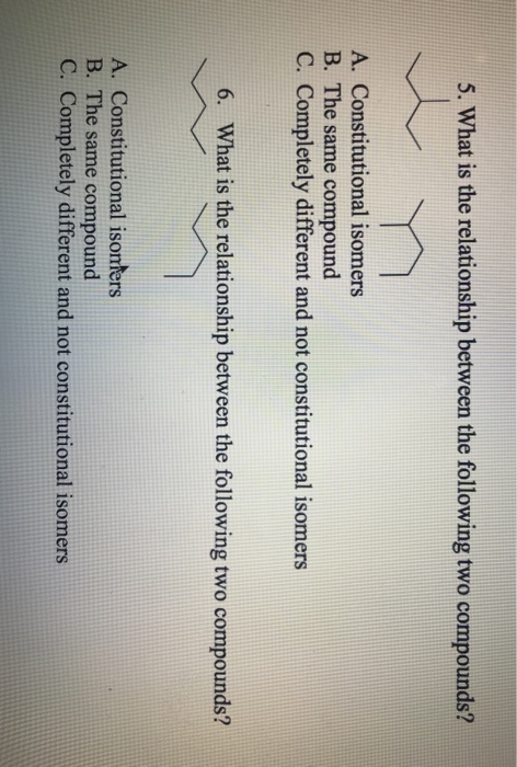 Solved 5. What is the relationship between the following two | Chegg.com