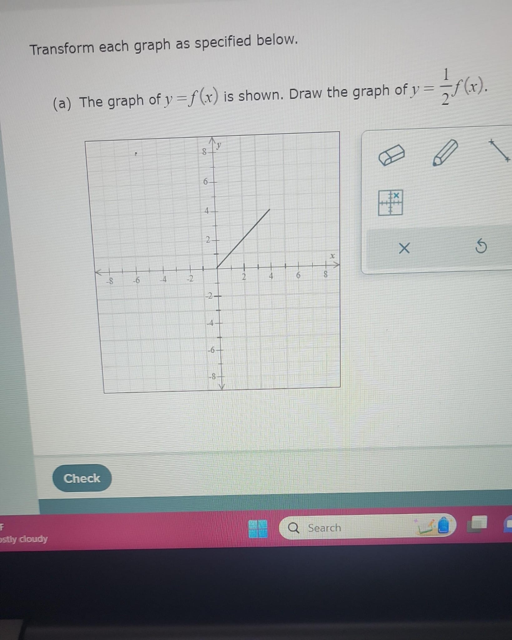 Solved Transform each graph as specified below. (a) The | Chegg.com