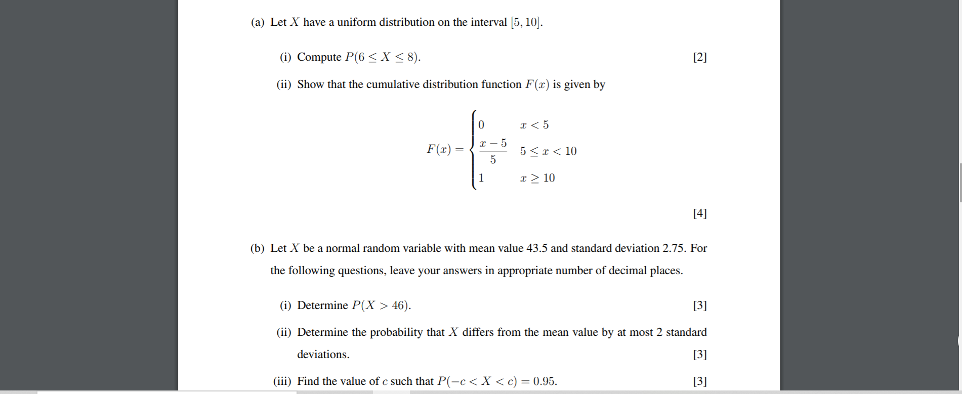 Solved (a) Let X have a uniform distribution on the interval | Chegg.com