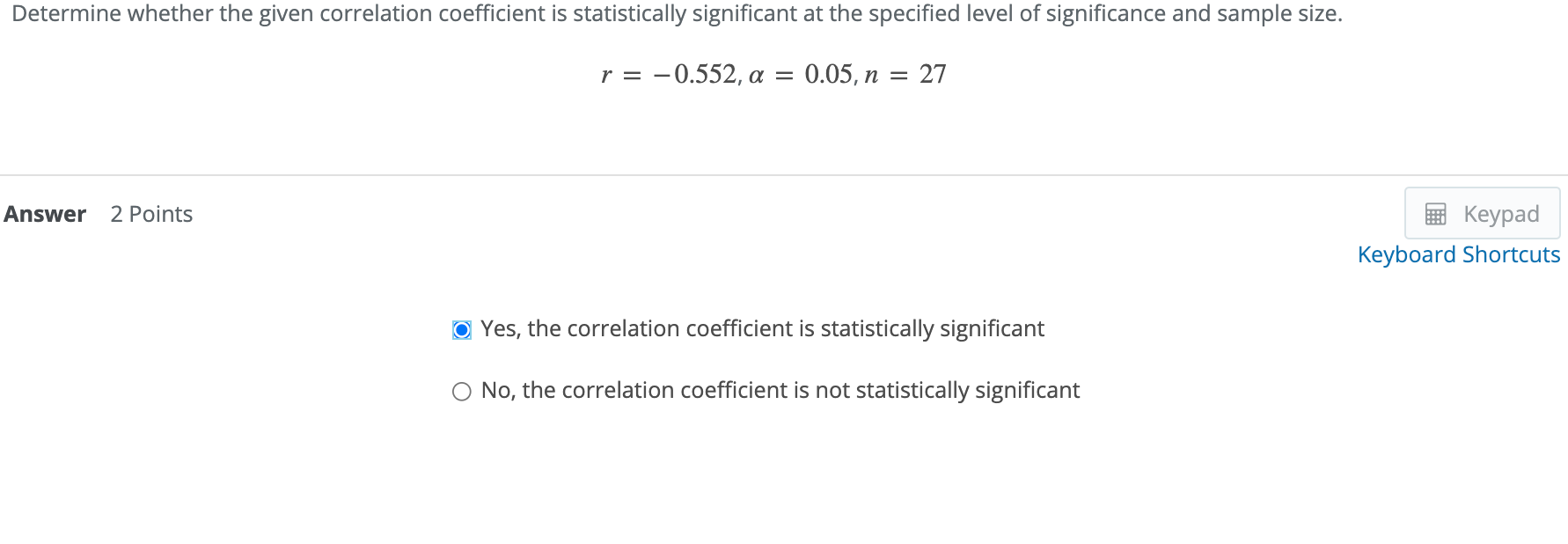 Solved Determine Whether The Given Correlation Coefficient
