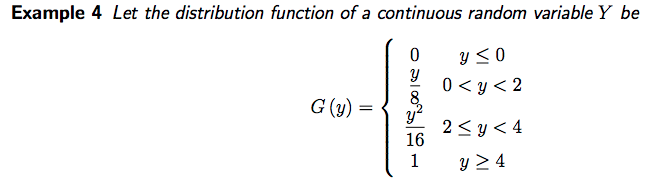 Solved Example 4 Let the distribution function of a | Chegg.com