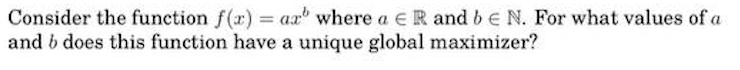 Solved Consider the function f(x)=axb where a∈R and b∈N. For | Chegg.com