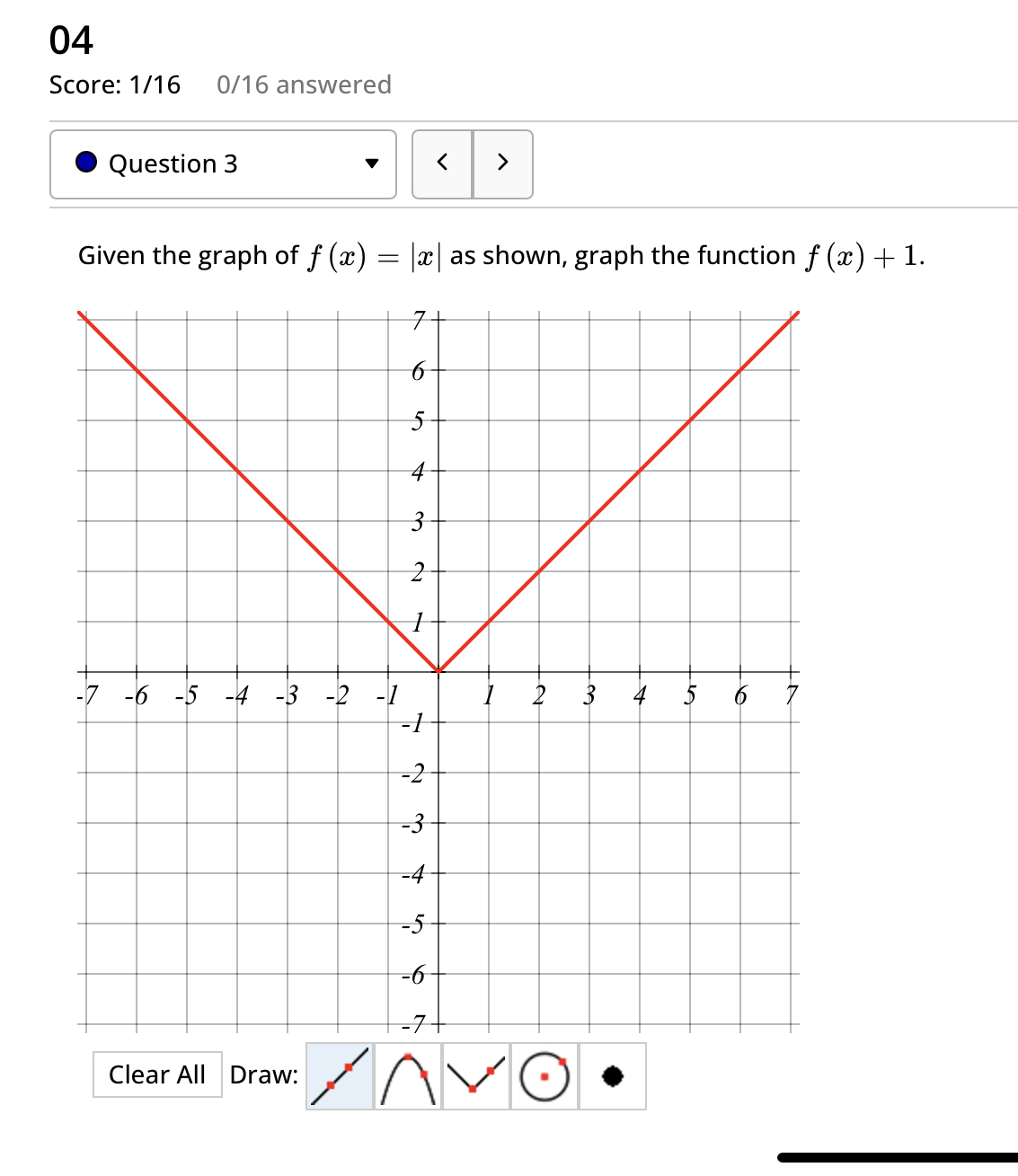 Solved Given the graph of f(x)=∣x∣ as shown, graph the | Chegg.com