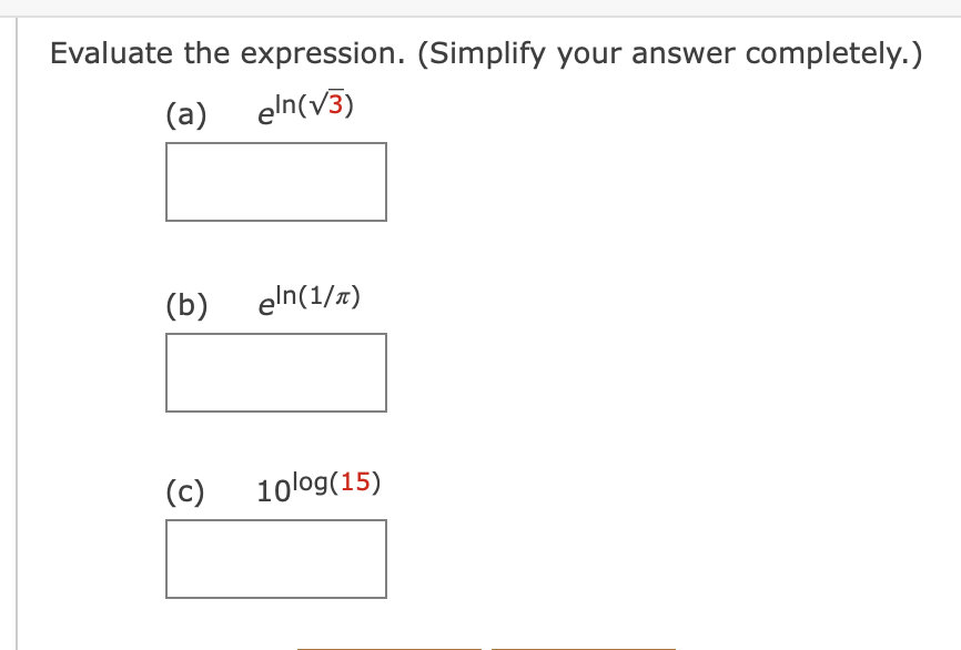 Solved Evaluate the expression. (Simplify your answer | Chegg.com